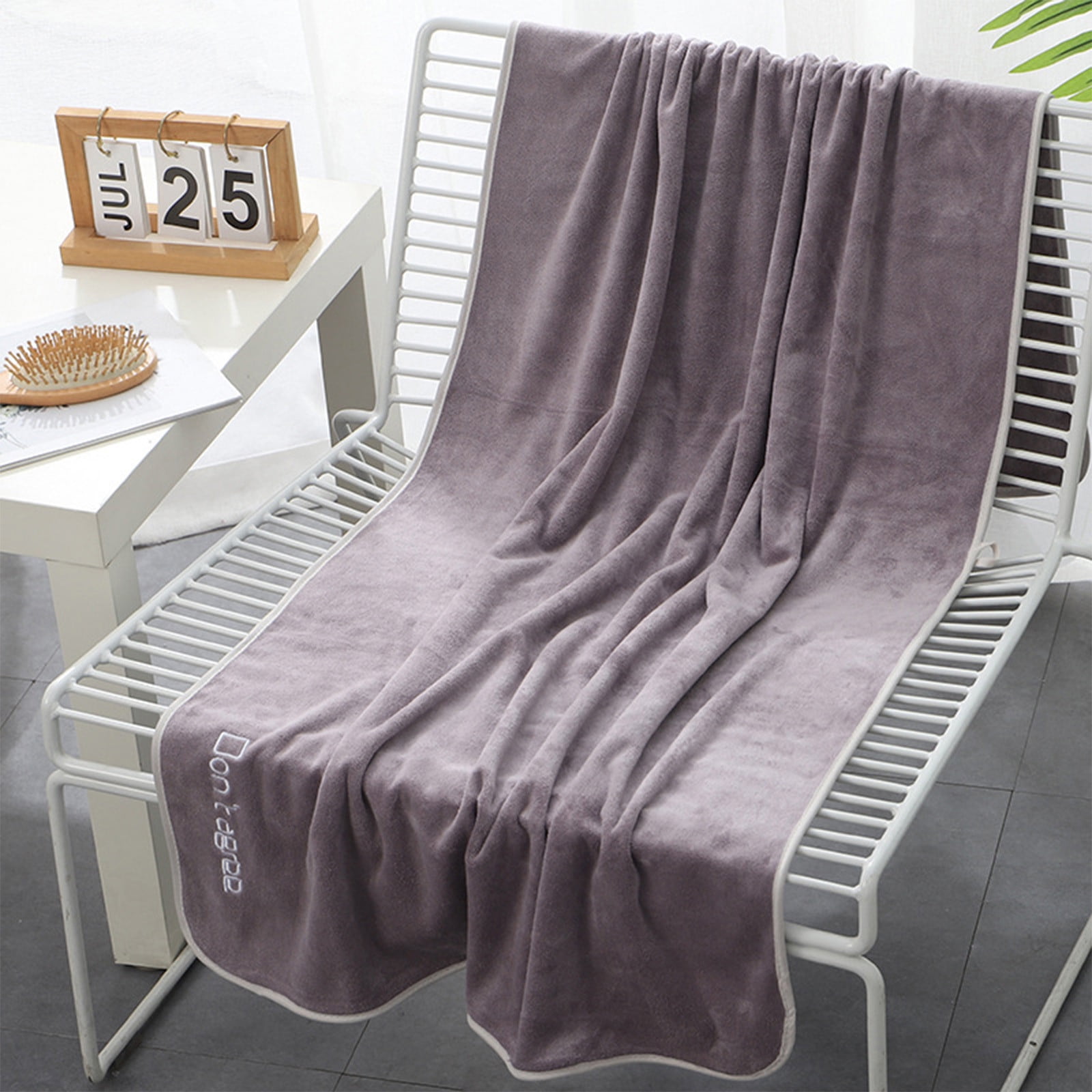 Clearance! YOBOLK Bath Towels Youth Embroidered Microfiber Bath Towel ...