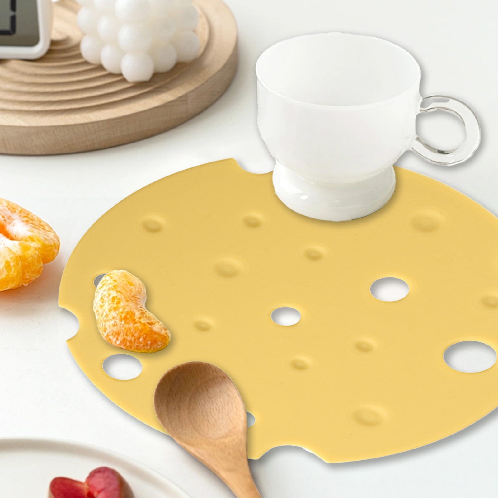 Clearance! YOBOLK Place Mat for Dinner Table Silica Gel Insulated Cup ...