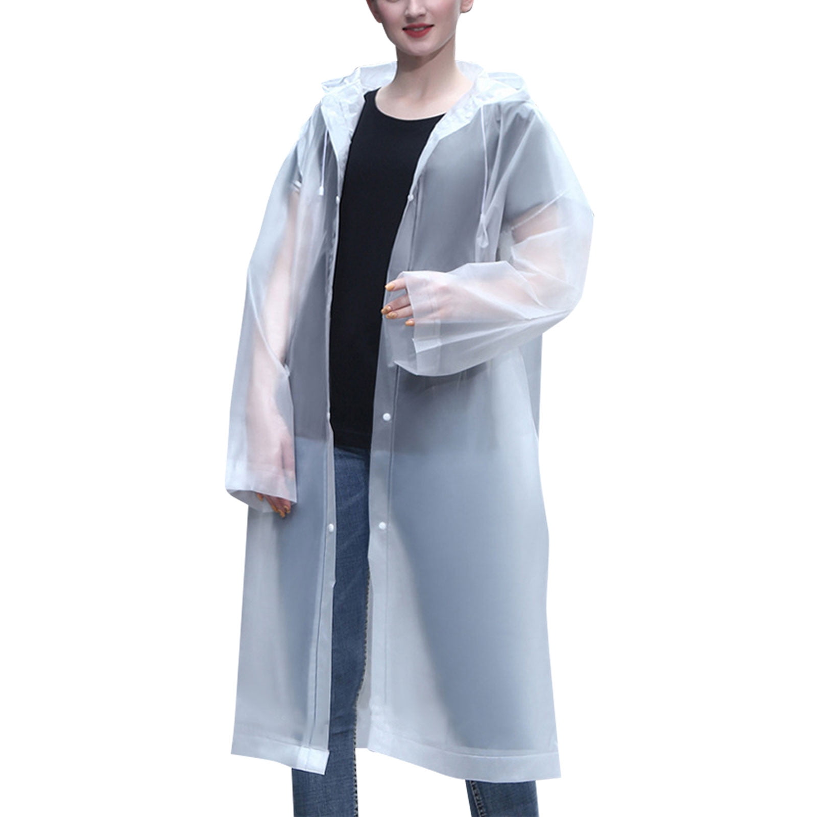 Clearance YOHOME Transparent Raincoat Anti-splash Rainwear EVA Rain ...