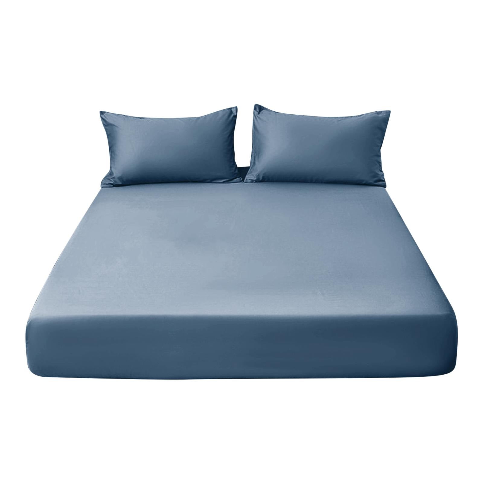 Clearance YYbomd Fitted Bottom Sheet Queen Fitted Sheet Solid Color ...