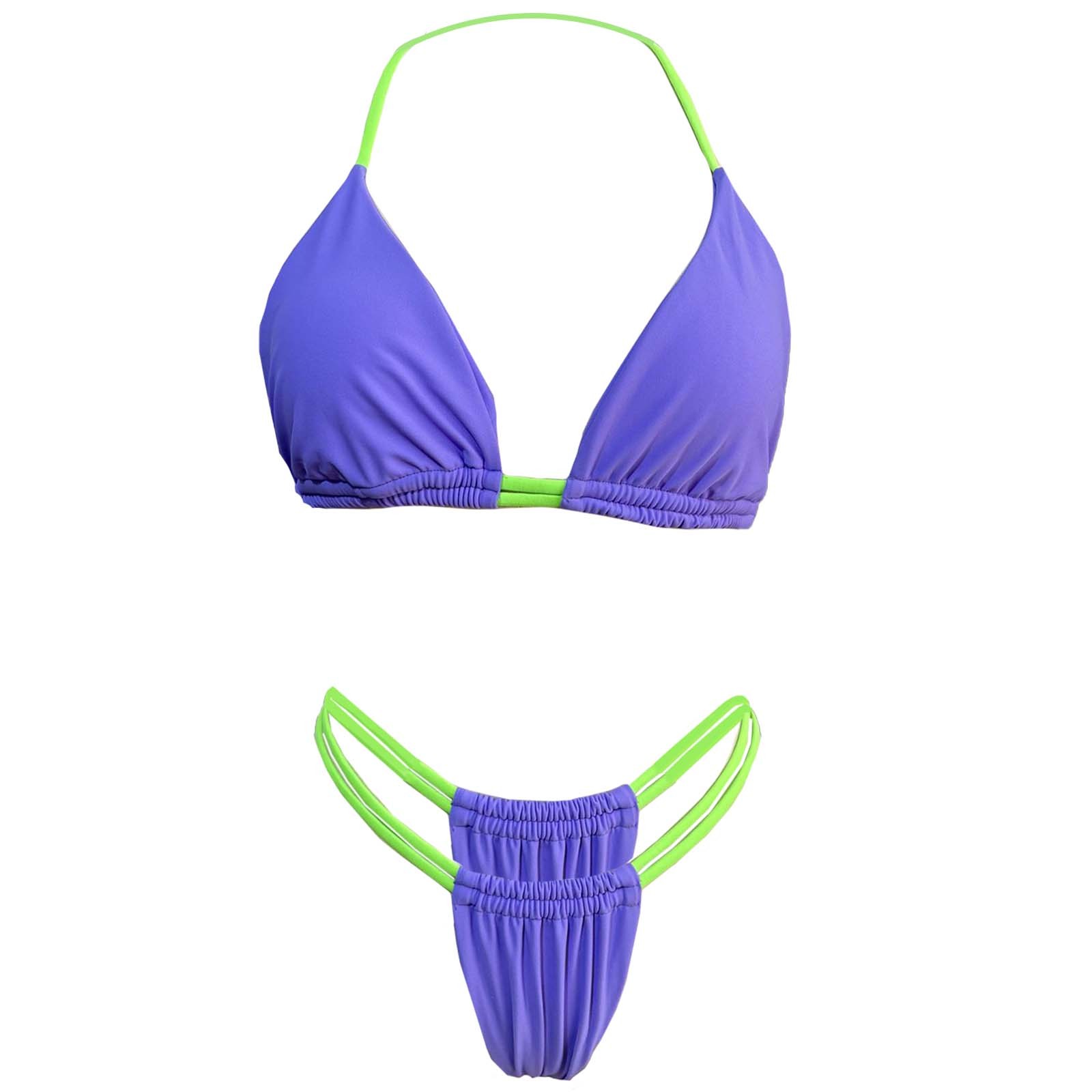 Clearance! Yajing Cute Bikinis Women Solid Swimsuit Two Pieces Padded ...