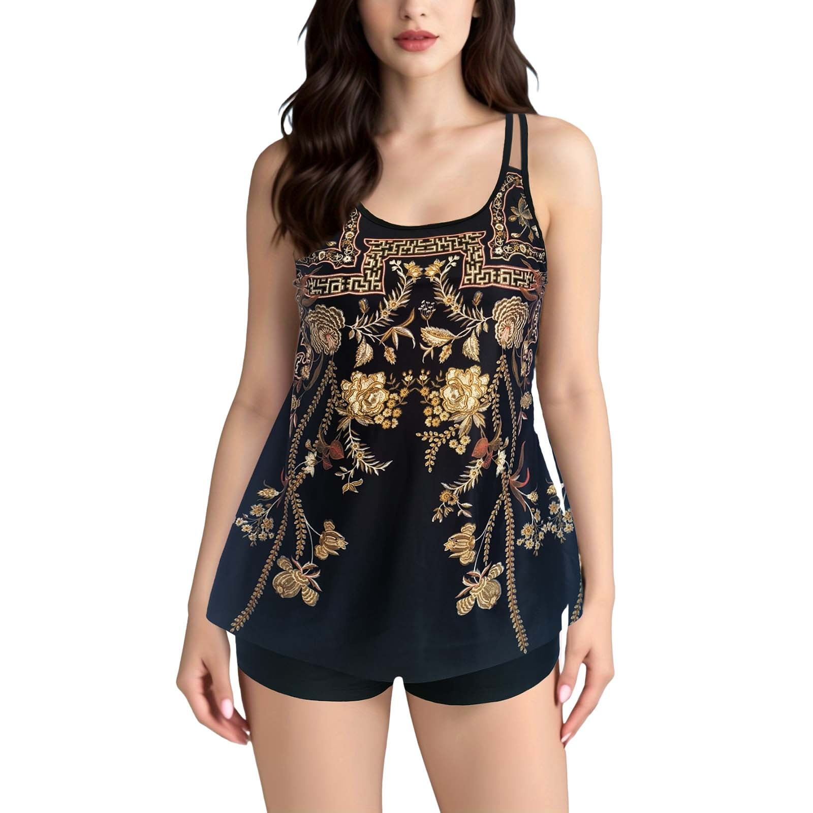 Clearance! Yajing Swimwear for Women Women Plus Size Tankini Swimsuits ...