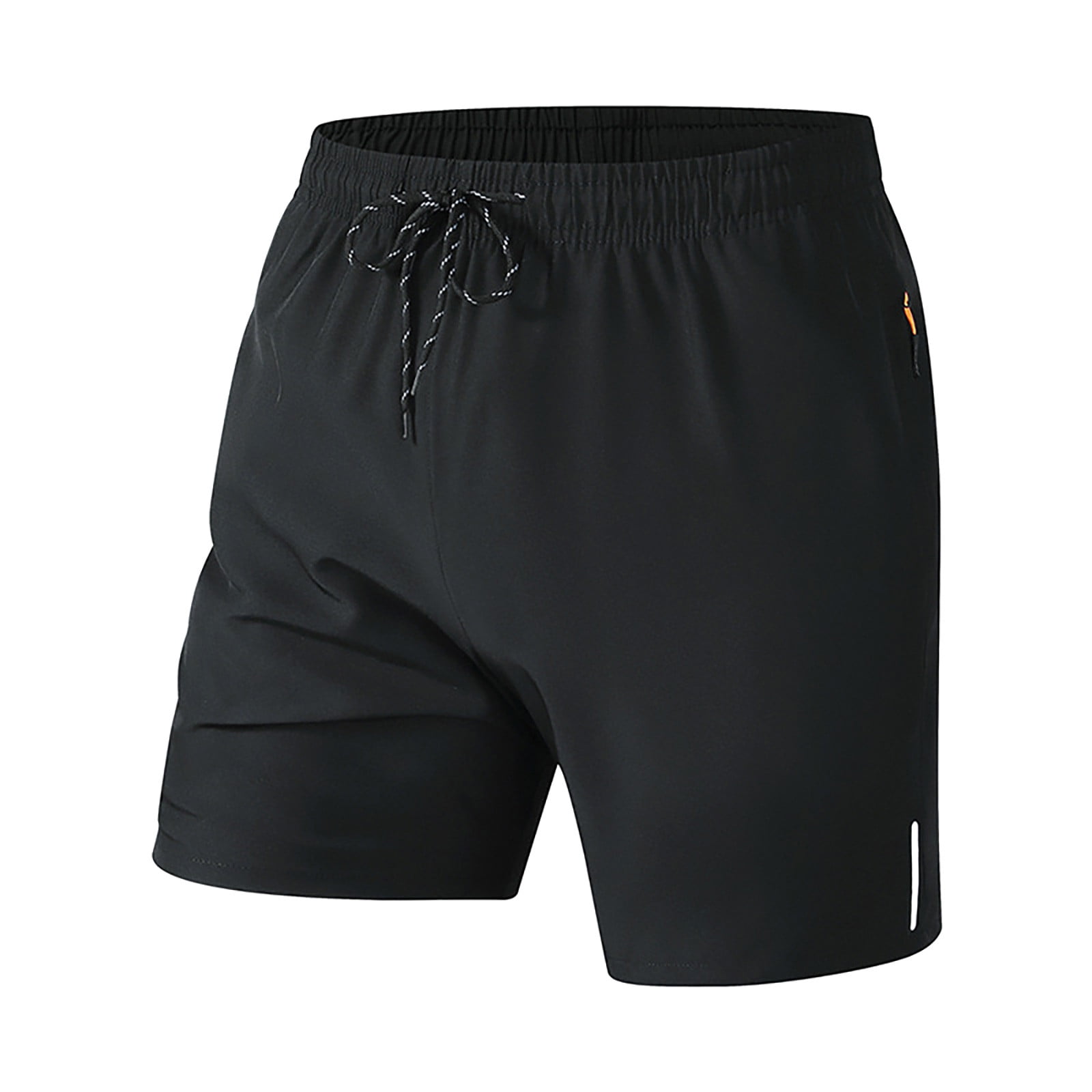Yieetim Black Summer Men's Solid Color Athletic Shorts -Lightweight Moistures-Wicking Gym Shorts ...