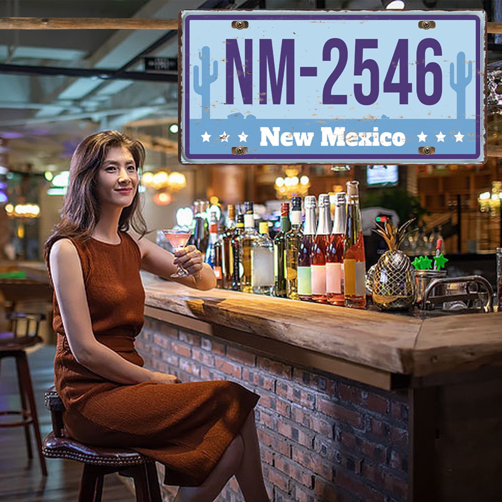 Clearance!Ymkly Bag Charms,Vintage License Plate Iron Sheet Painting Home Bar Decorative ...