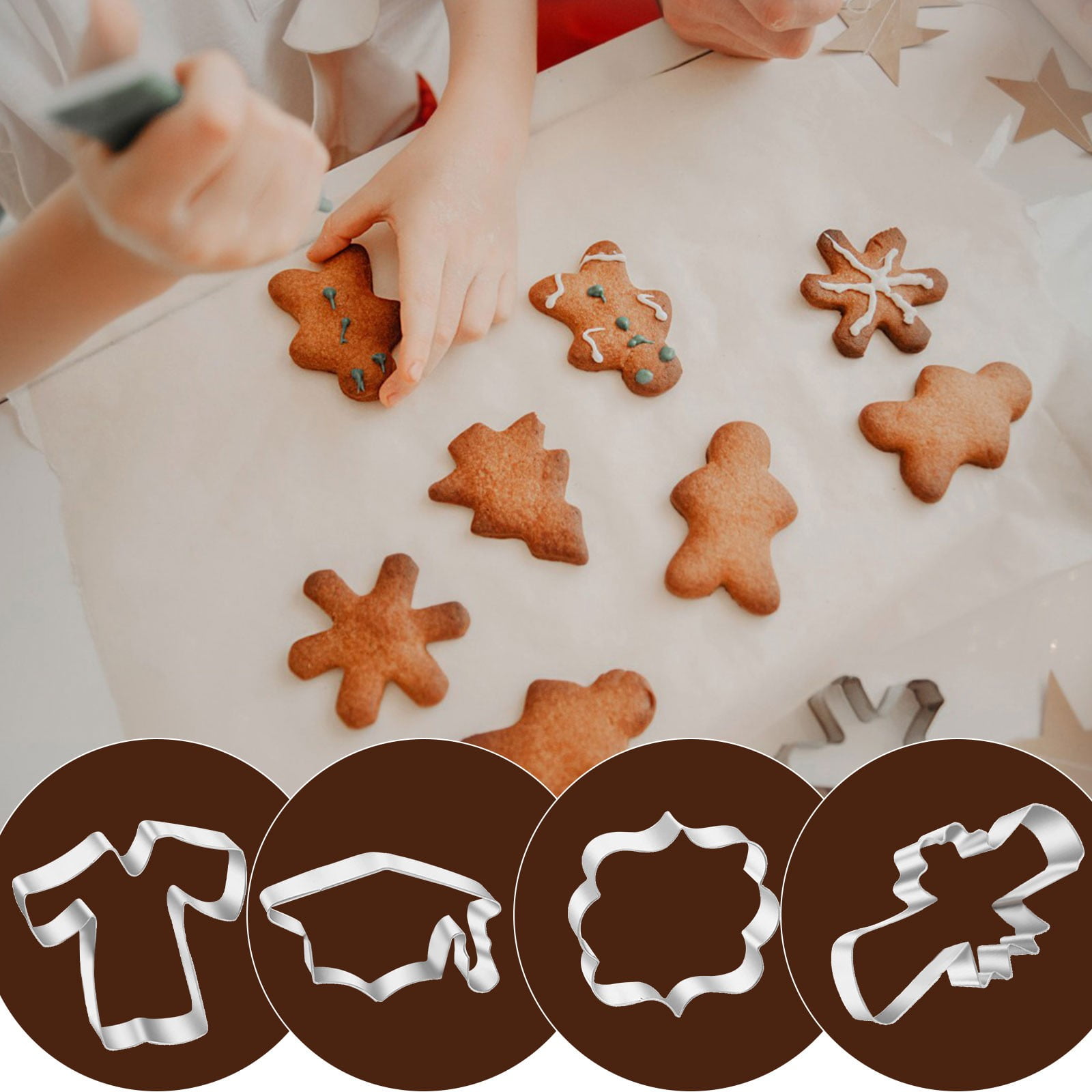 Clearance Items!Ymkly Kitchen Utensils,Biscuit Mold,4 Cookie Cutters ...