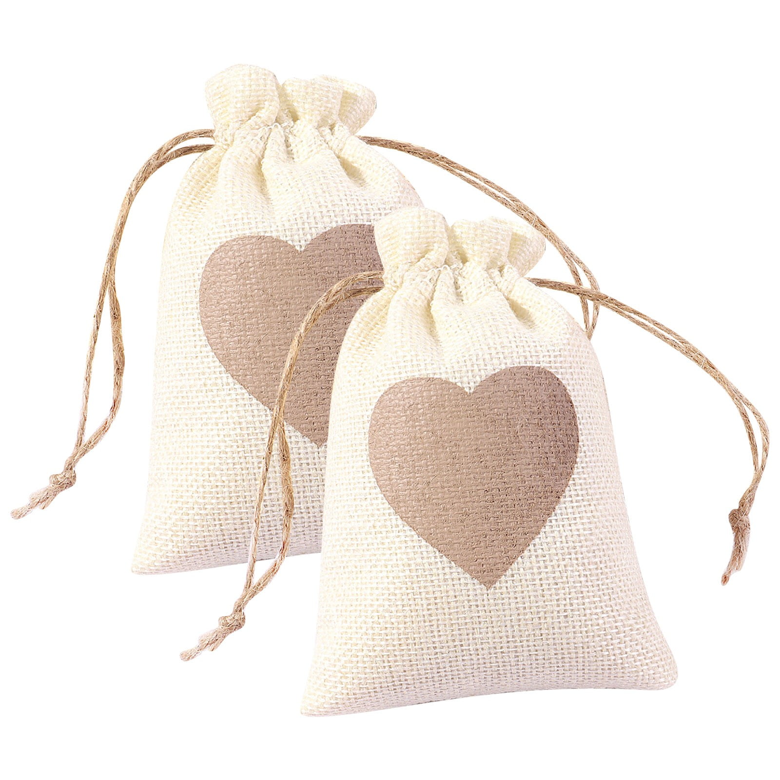 Clearance! Ynlkorvg Burlap Double Drawstring 2Pc Bag Love Heart Burlap ...