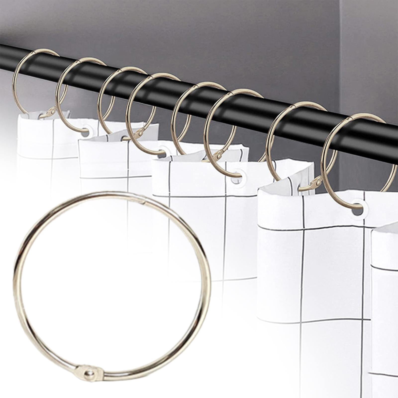 Clearance! Yxwen 12/24Pcs Shower Curtain Rings Rustproof Decorative ...