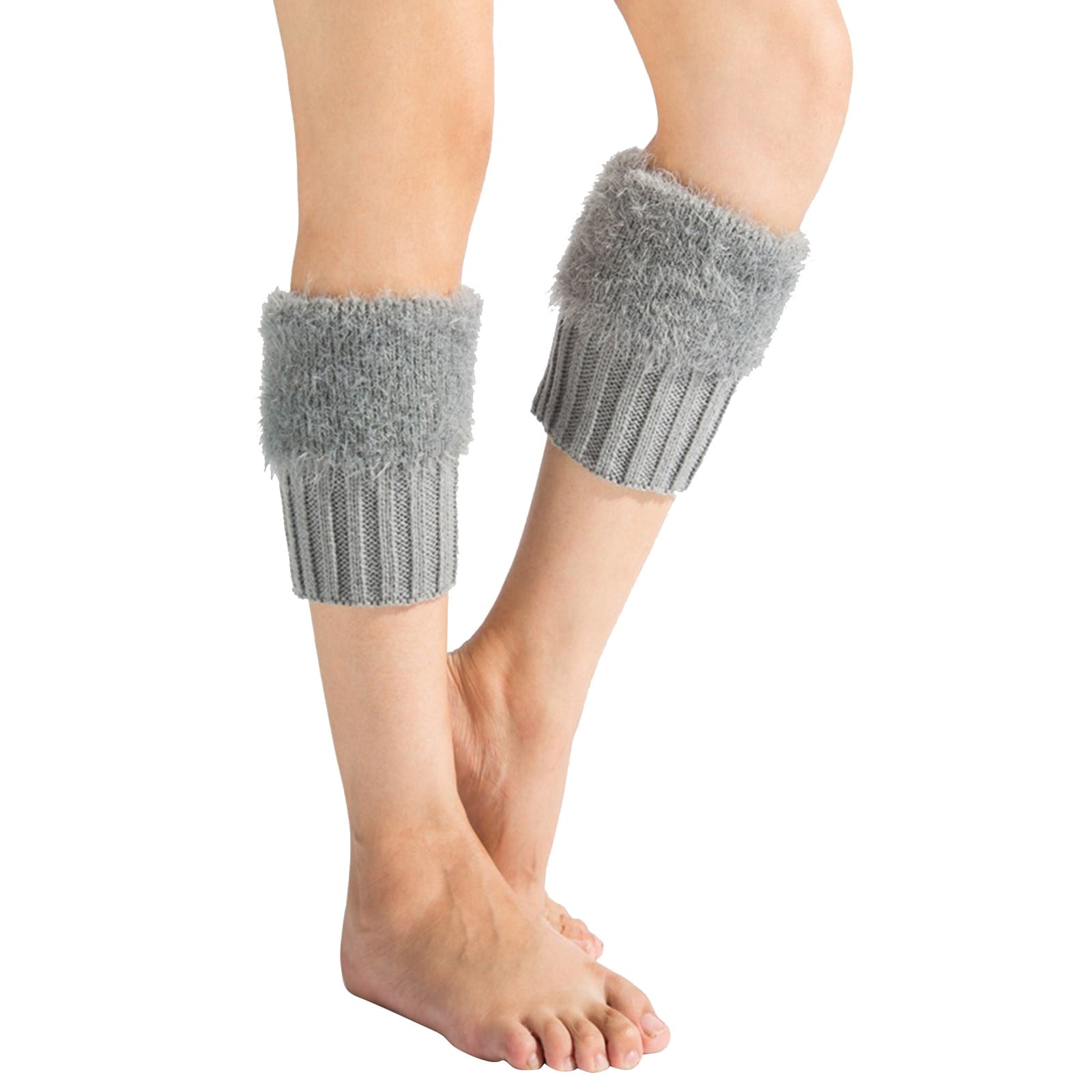Clearance! Zafoop Leg Knitted Wool Like Boots Woolen Leg Short Flanges ...