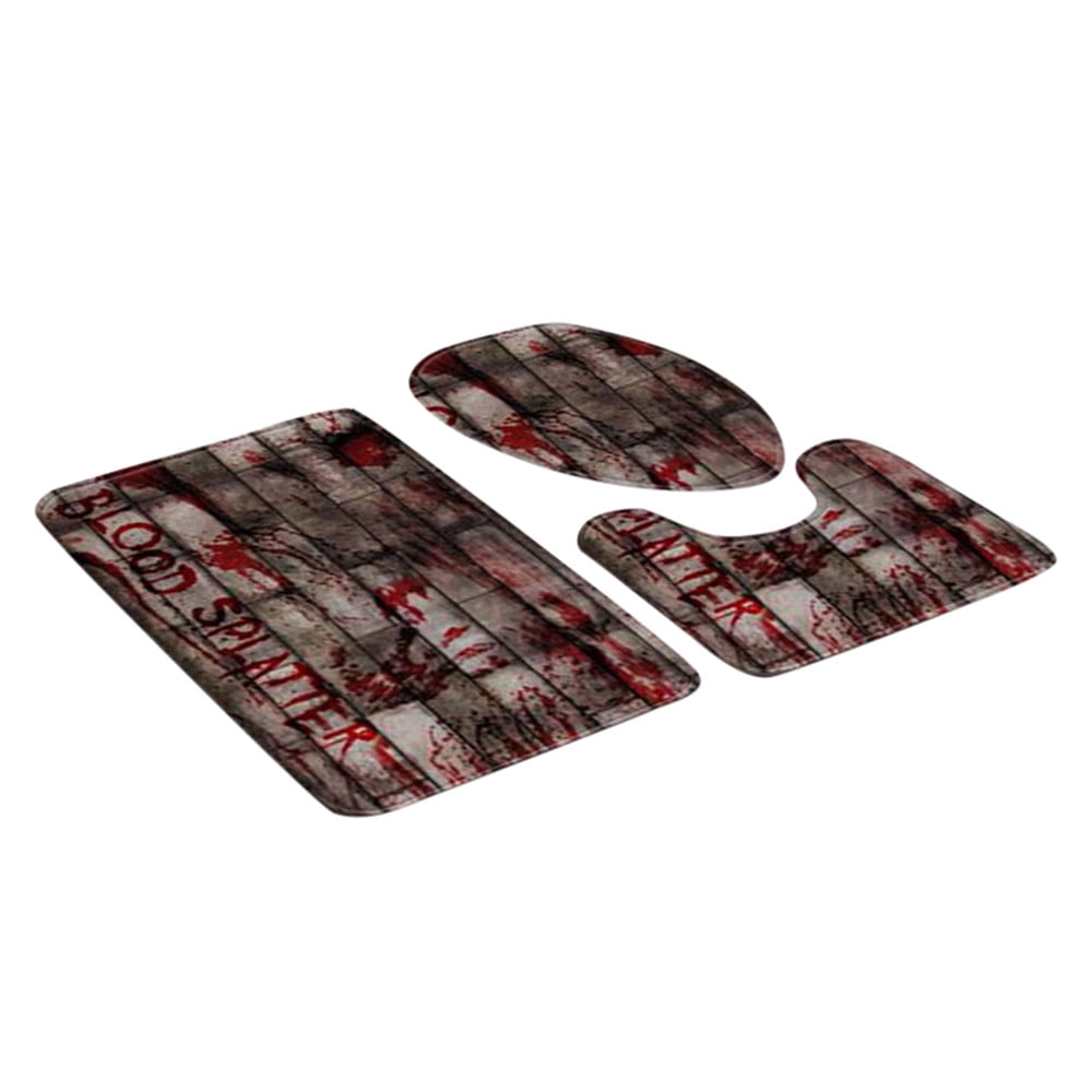Clearance! Zainafacai Bathroom Rugs Blood Handprint Bathroom Toilet ...