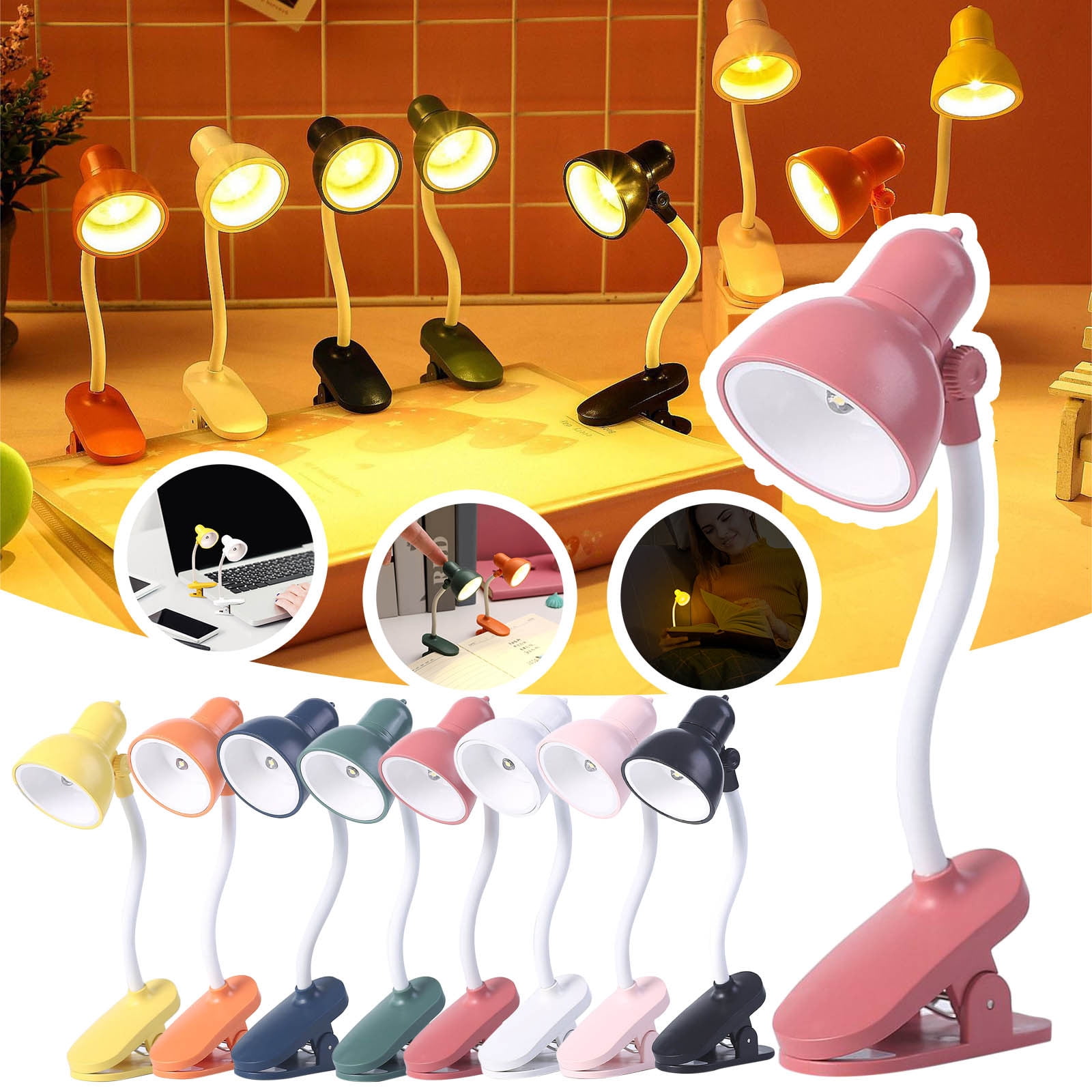 Clearance! Zainafacai Floor Lamp Mini Clip Small Table Lamp Book Clip ...