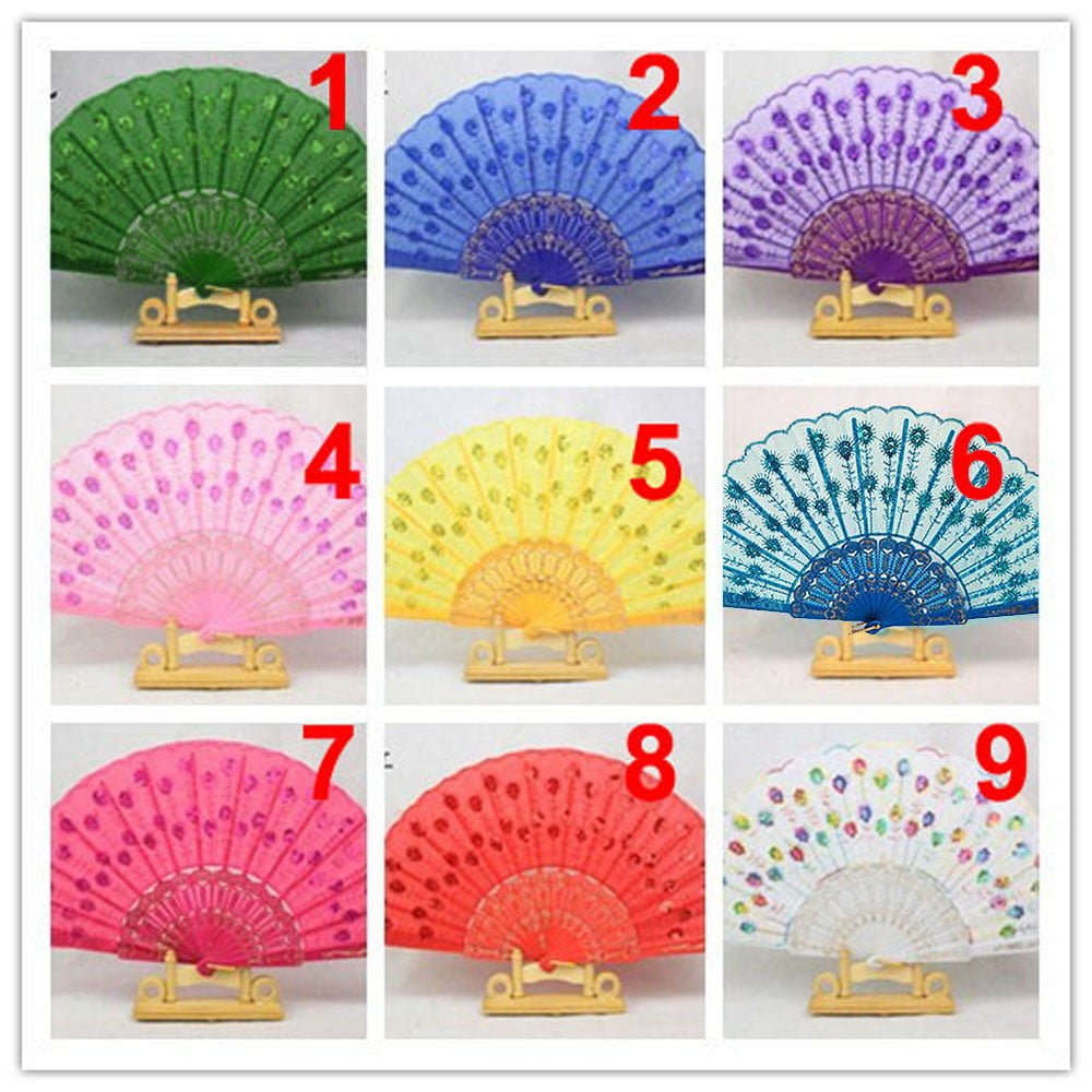 Clearance! Zainafacai Hand Fans for Women Foldable Spanish Lace Silk ...