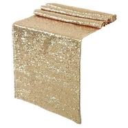 Efavormart Champagne Sequin Premium Table Runners For Weddings Birthday Parties Decor Fit ...