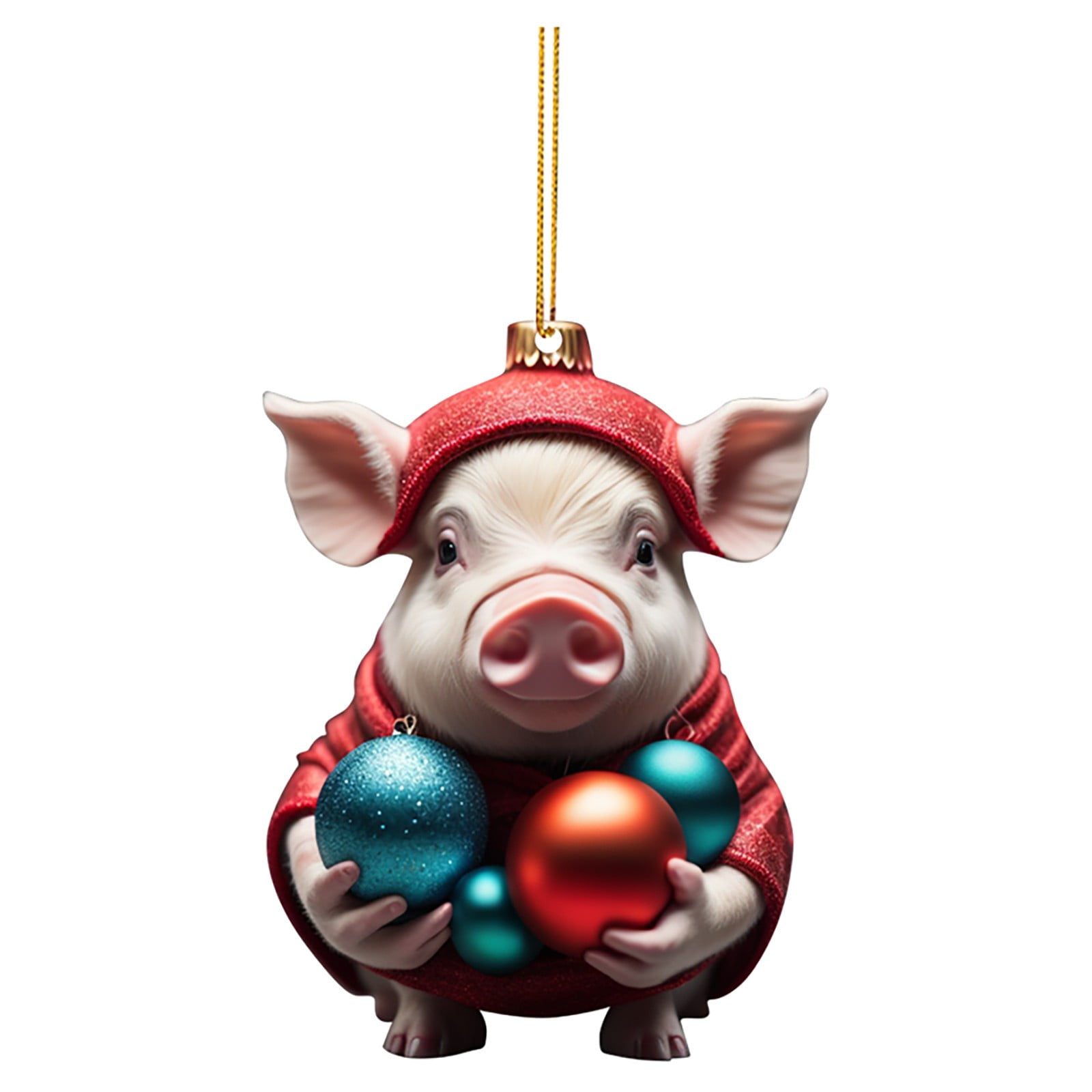 Zainafacai Christmas Decorations Christmas Hat Pig Decoration Cute ...