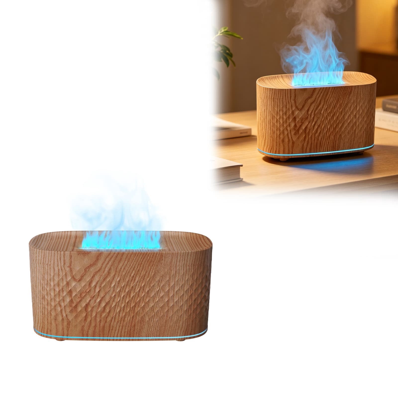 Clearance! Zguuel 7-Color LED Aroma Diffuser with Realistic Flame ...