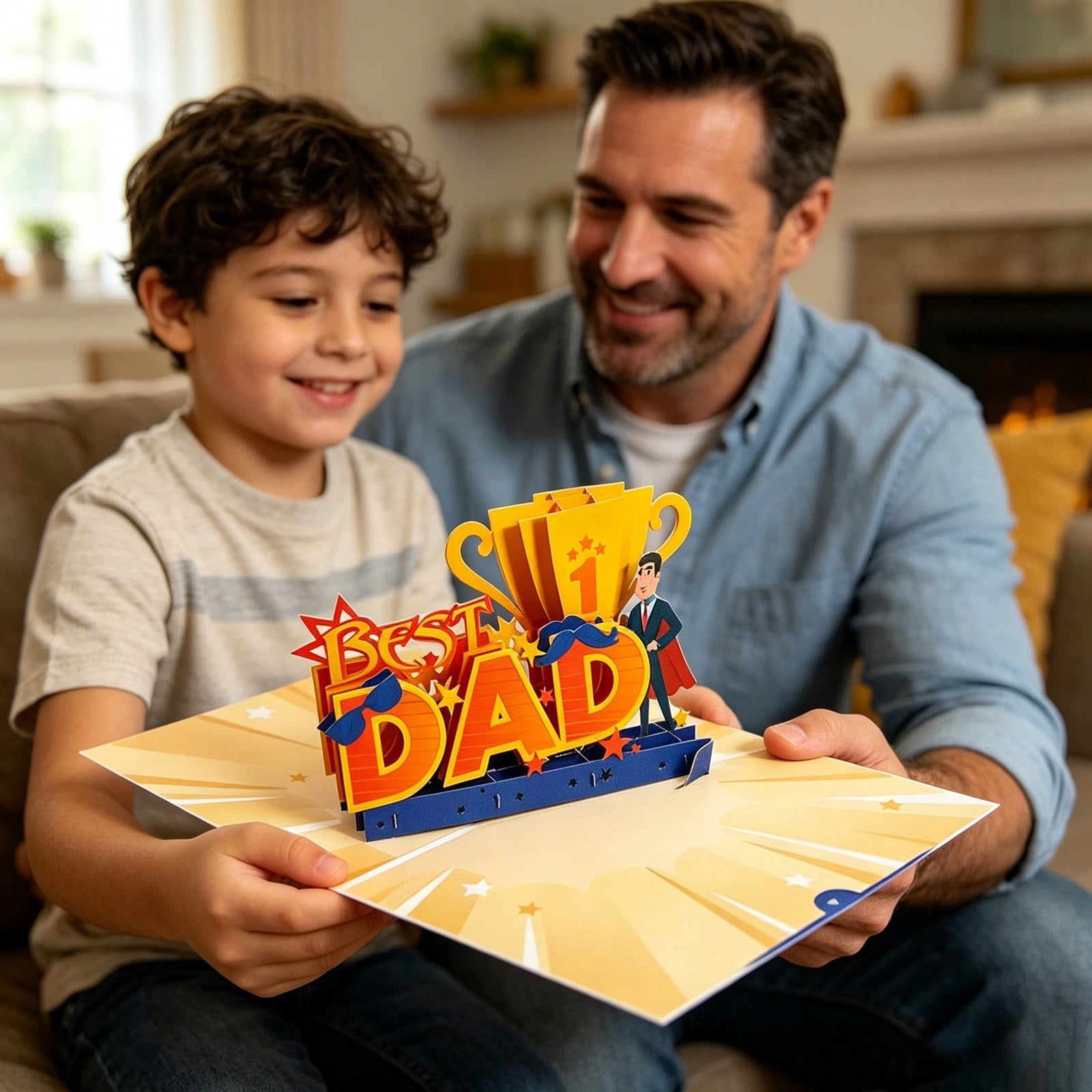 Clearance! Zguuel Heartfelt Father’s Day Greeting Card, Elegant Design ...
