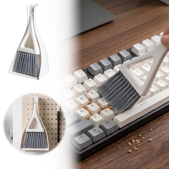 Clearance! Zguuel Mini Desktop Broom and Dustpan Set, Small Hand Brush ...