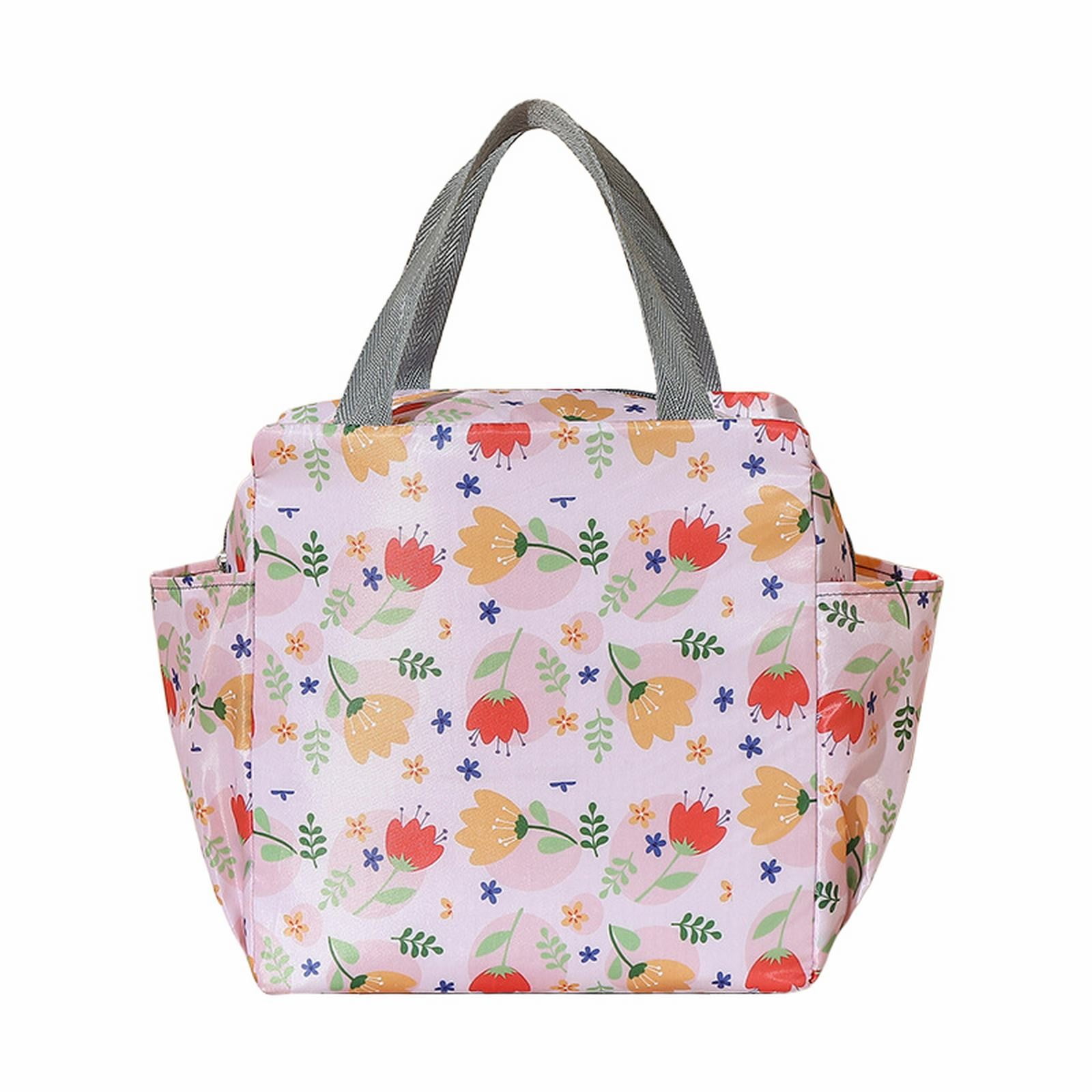 Zhnaai Lunch Bag,Picnic Bags,Aluminum Foil Thickened Bento Bag Cloth ...