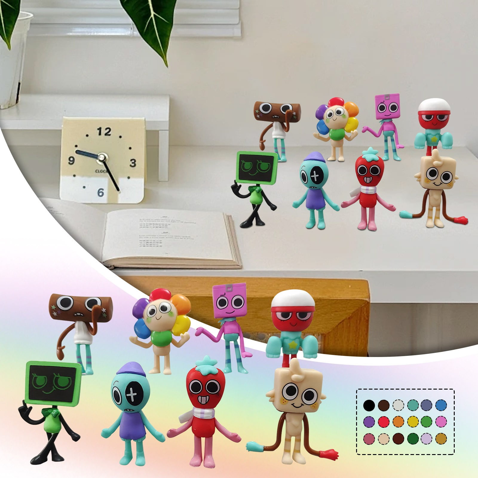 Clearance fast delivery 8 World PVC toys Cute World toys World Plush ...