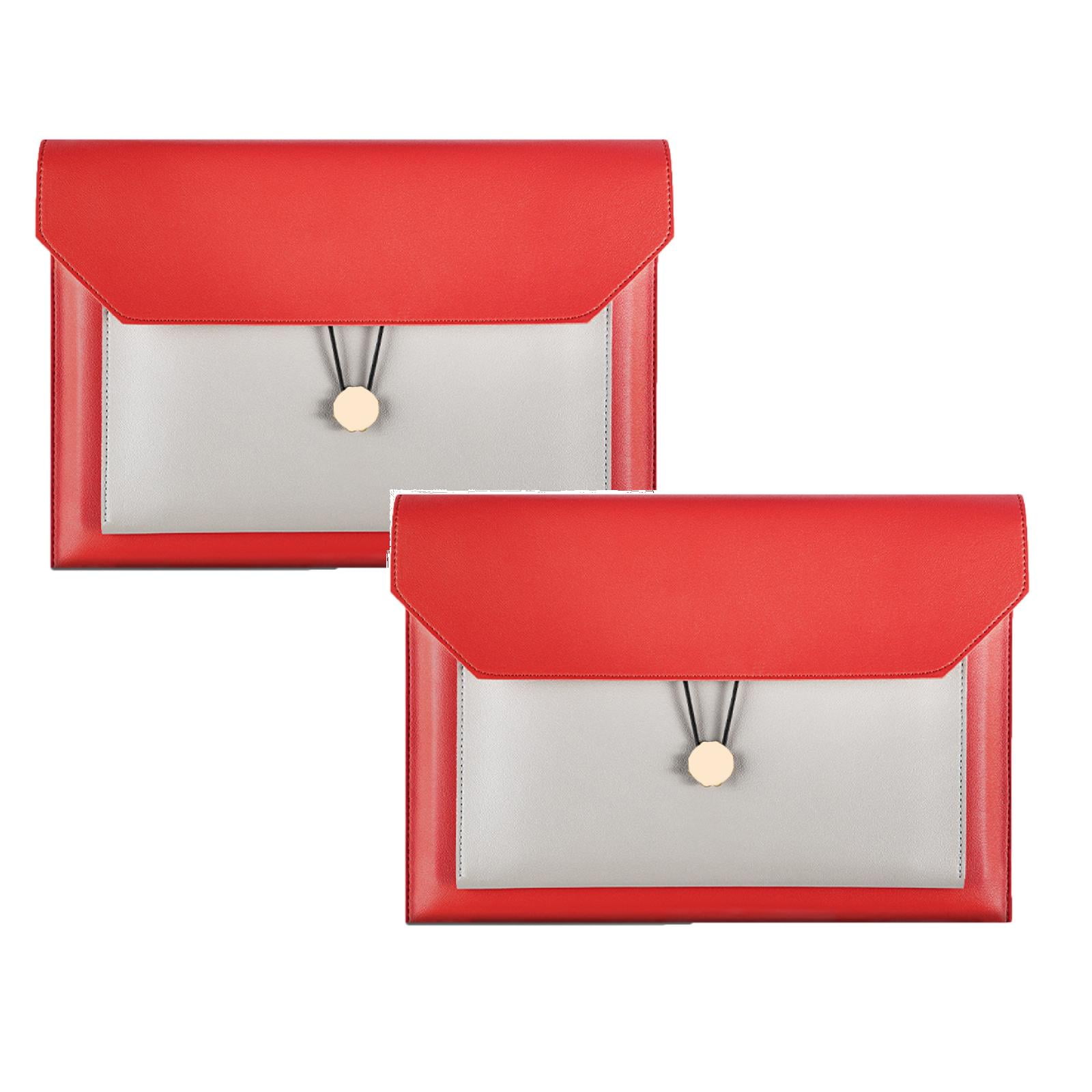 Clearance file pocket under $7,Leather Business Document Bag Button ...