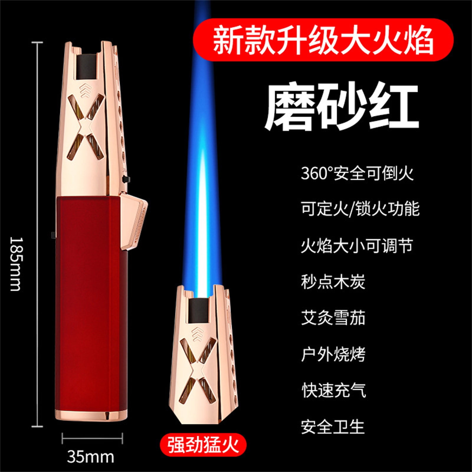 Clearance items! JGF844 New Inflatable Lighter Windproof Blue Flame ...