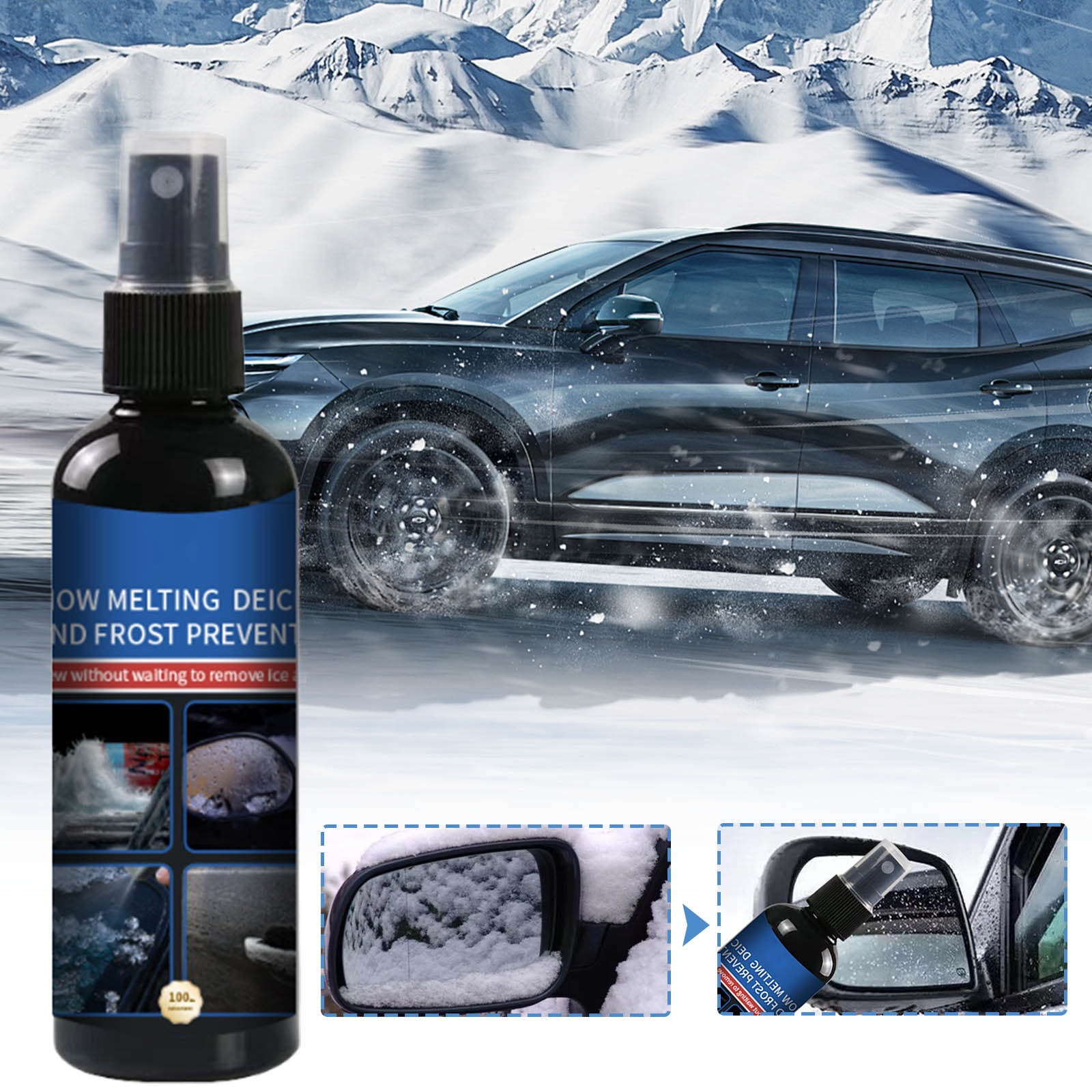 Clearance items! JGF844 Portable Car Icing Liquid 100ml Defrosting ...