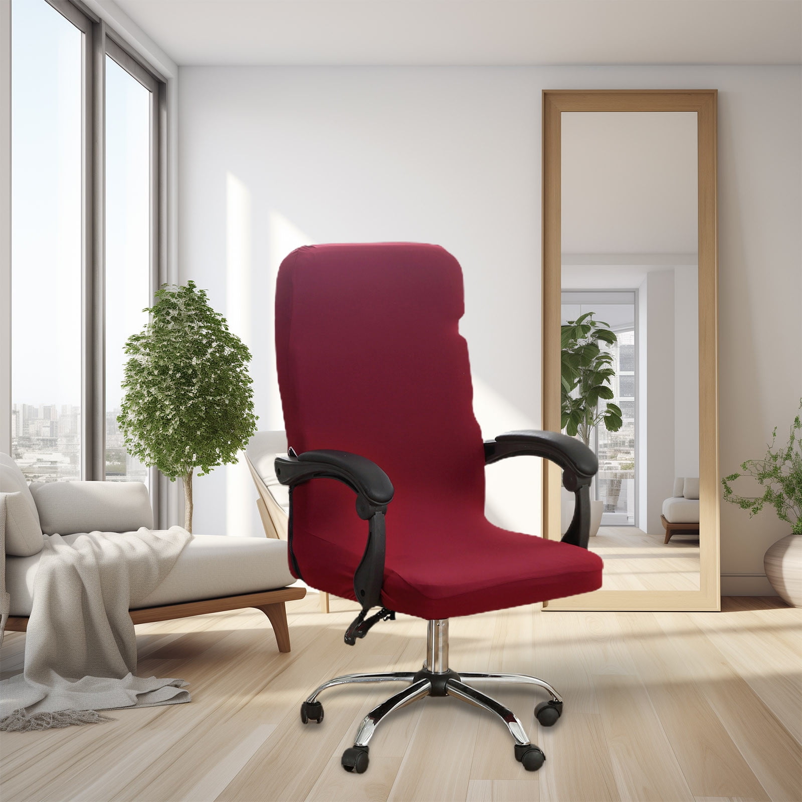 JGF844 Solid Color Brushed High Elastic Chair Cover Soft And ...