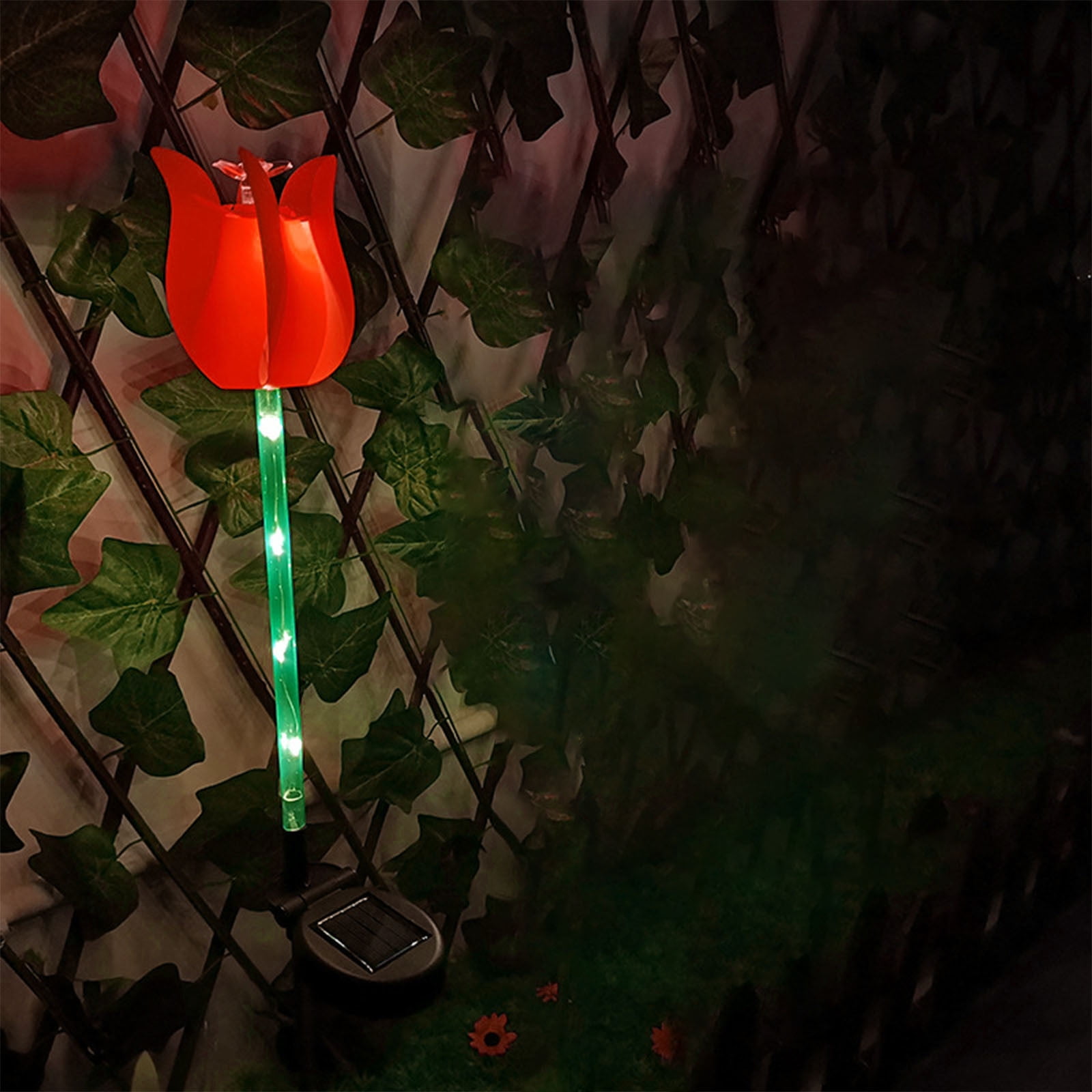 SLMOTUAE Simulated Tulips Solar Garden Lights, Outdoor Windmill LED ...