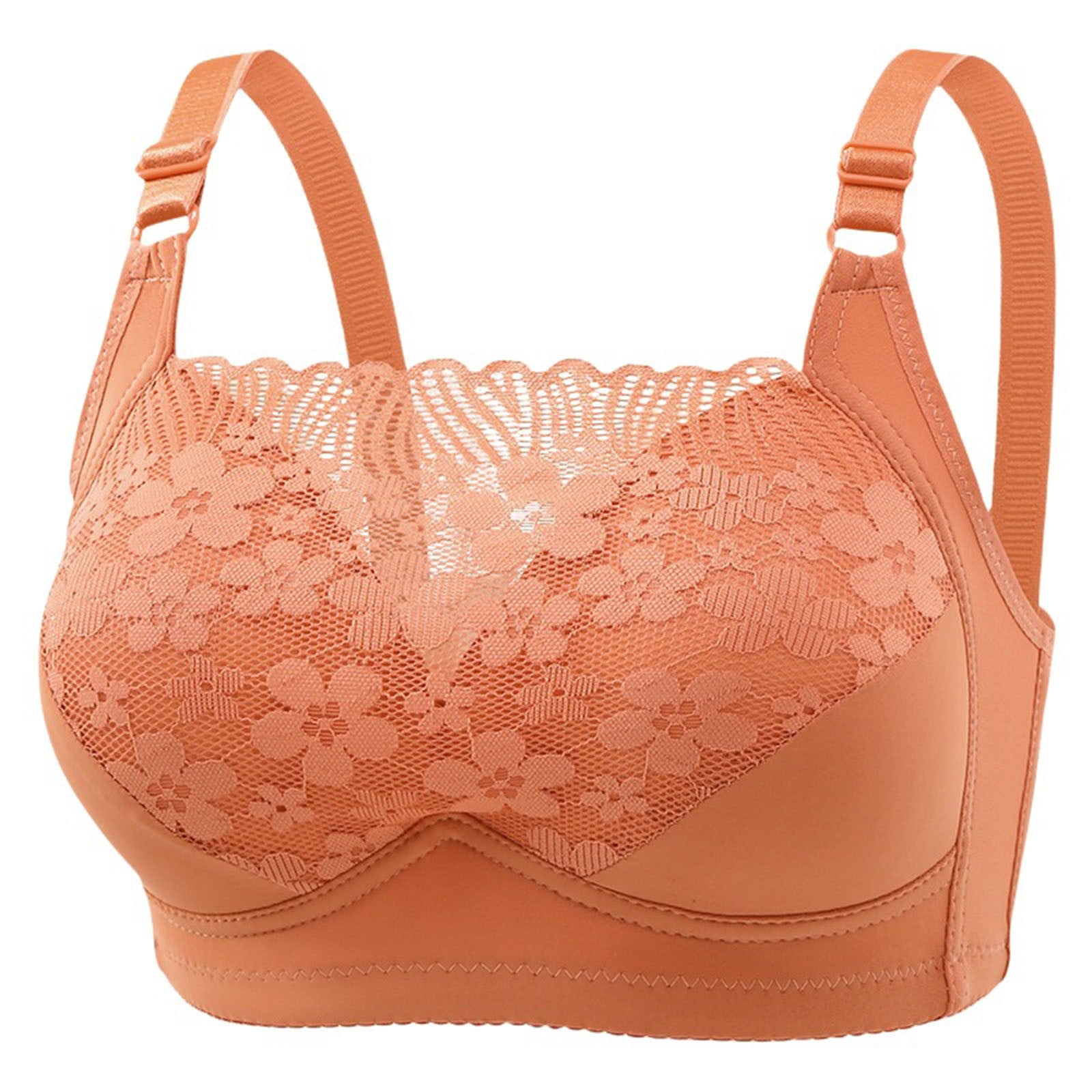 FAHXNVB Bras for Women Wireless Floral Lace Full Coverage No Underwire ...
