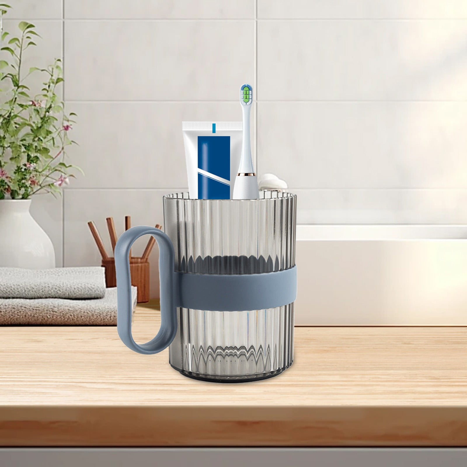 kchsji 380ml Transparent Mouthwash Cup with Handle Dental Rinsing Cup ...