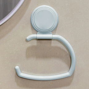 iDesign Plastic 10.5" Power Lock Suction Towel Holder Bar, Clear ...