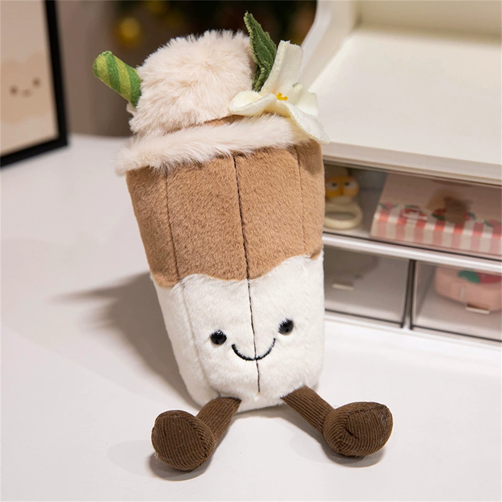 Clearance of Soft Stuffed Animal Toys Milktea 6.3 Inch Plush Toy ...