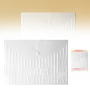 12 Pack A4 Size Plastic Filing Envelopes with Label Pocket, Assorted ...