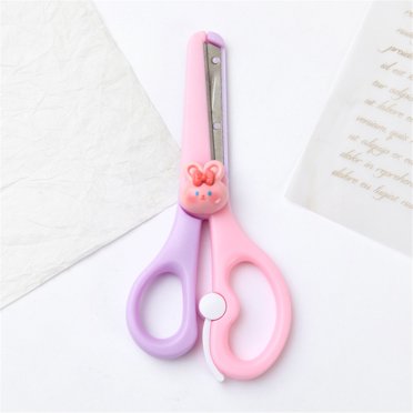 Bgageg Left Handed Scissor With Cap Blunt Tip Home Use Crafting Scissor ...