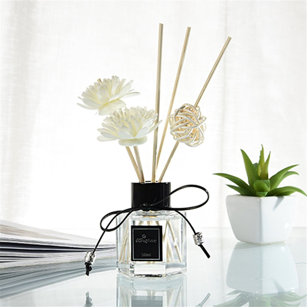 Clearance,olkpmnmk Reed Oil Diffusers with Natural Sticks, GlBottle and ...