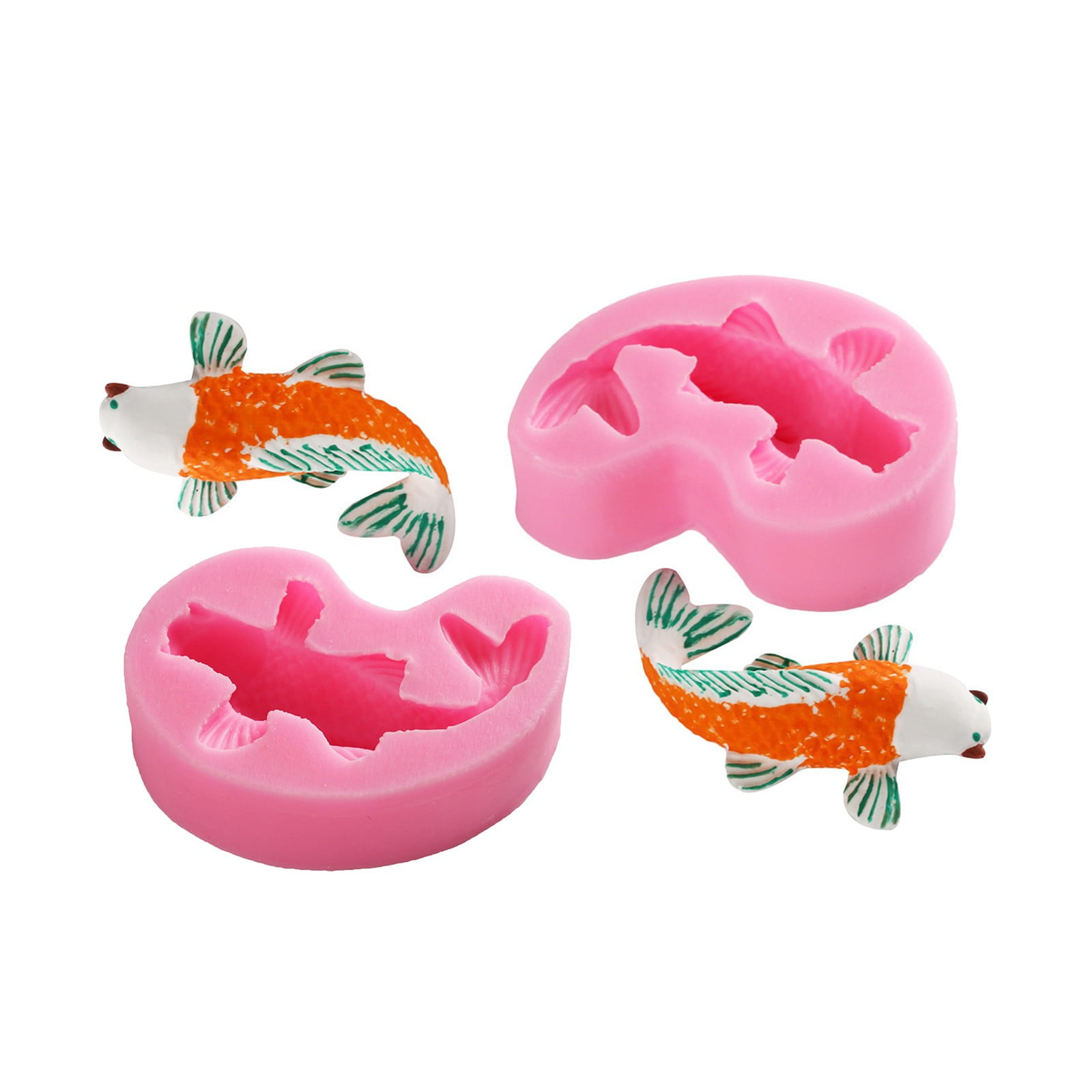 Clearance,olkpmnmk Silicone Mold,Cyprinoid Fish Silicone Mould Fondant ...