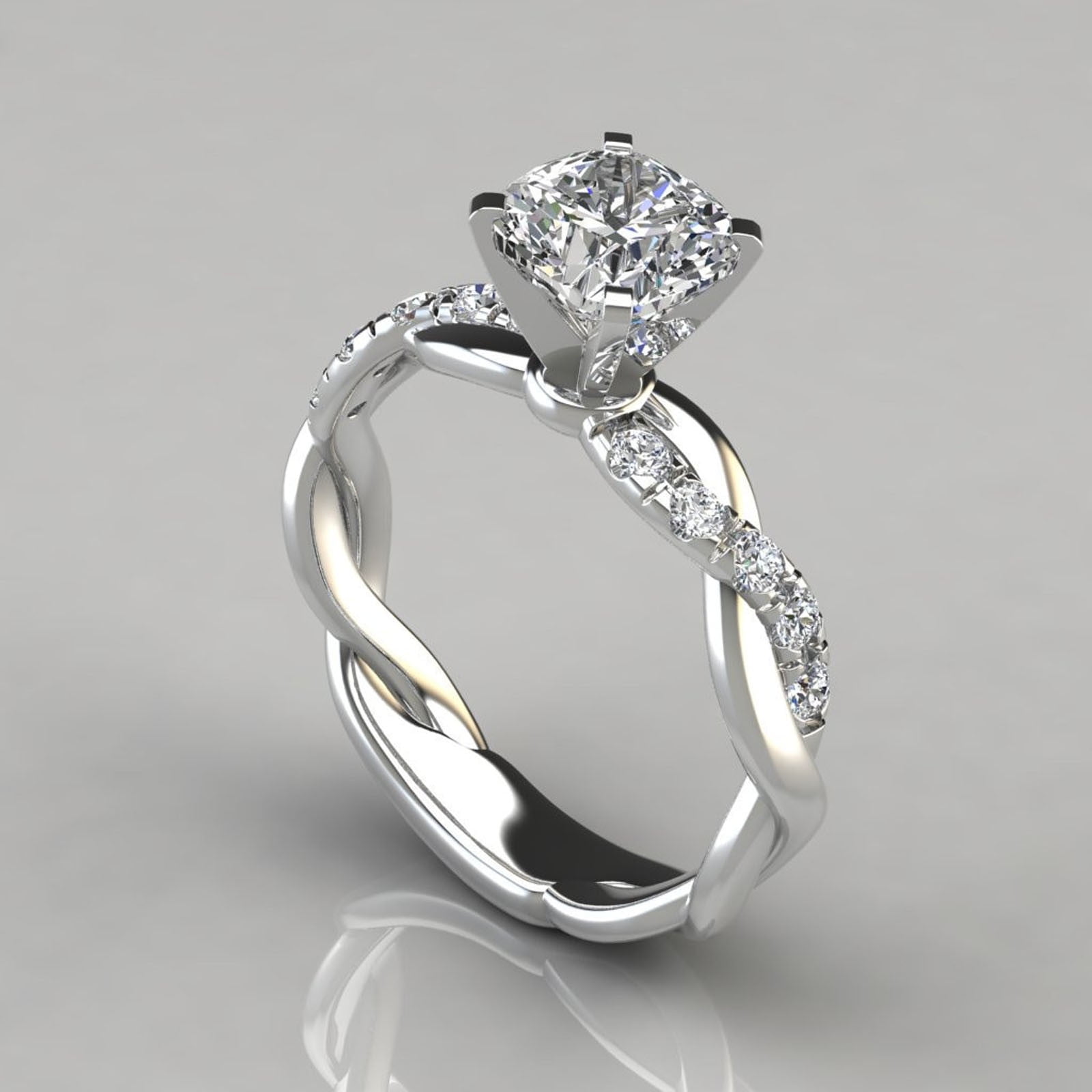 WEANT Womens 925 Sterling Silver Ring, Colorful Inlaid Full Diamond ...