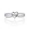 WEANT, Womens 925 Sterling Silver Heart Initial Ring, Wedding Jewelry ...