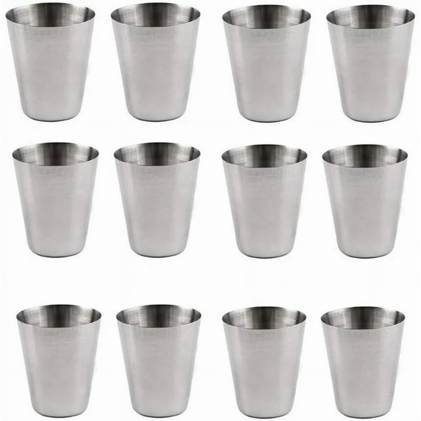 (Clearance) pdqouc 12 Pack 304 Stainless Steel Cups Double Wall Metal ...