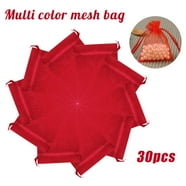 100pcs Small Drawstring Mesh Gift Bags Organza Bags 2.8x3.5" Pouches ...