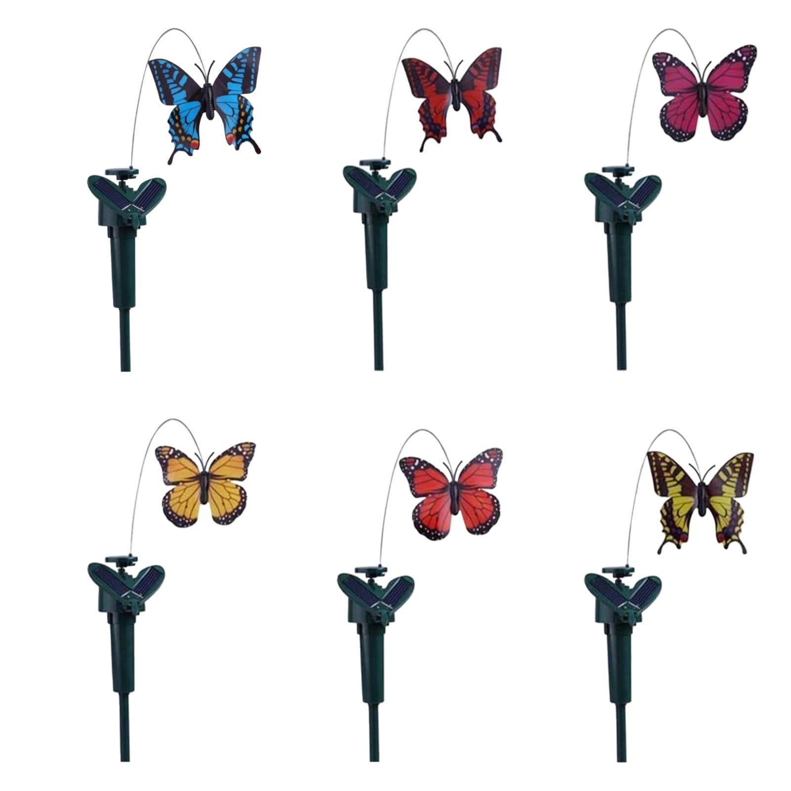 (Clearance) pdqouc Fluttering Solar Butterfly Garden Stakes Decorative ...