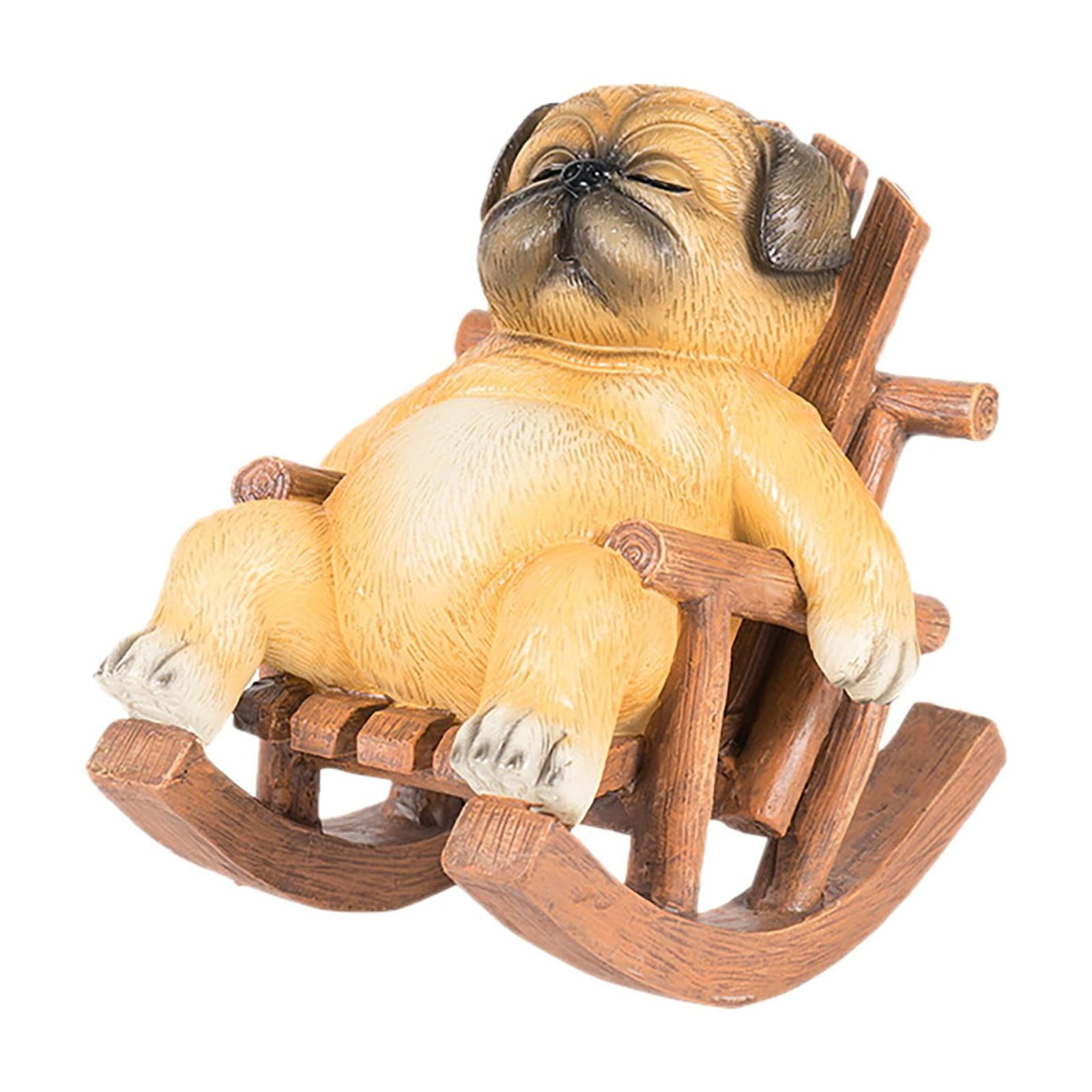(Clearance) pdqouc Rocking Chair Dog Statue Small Sculpture Desktop ...