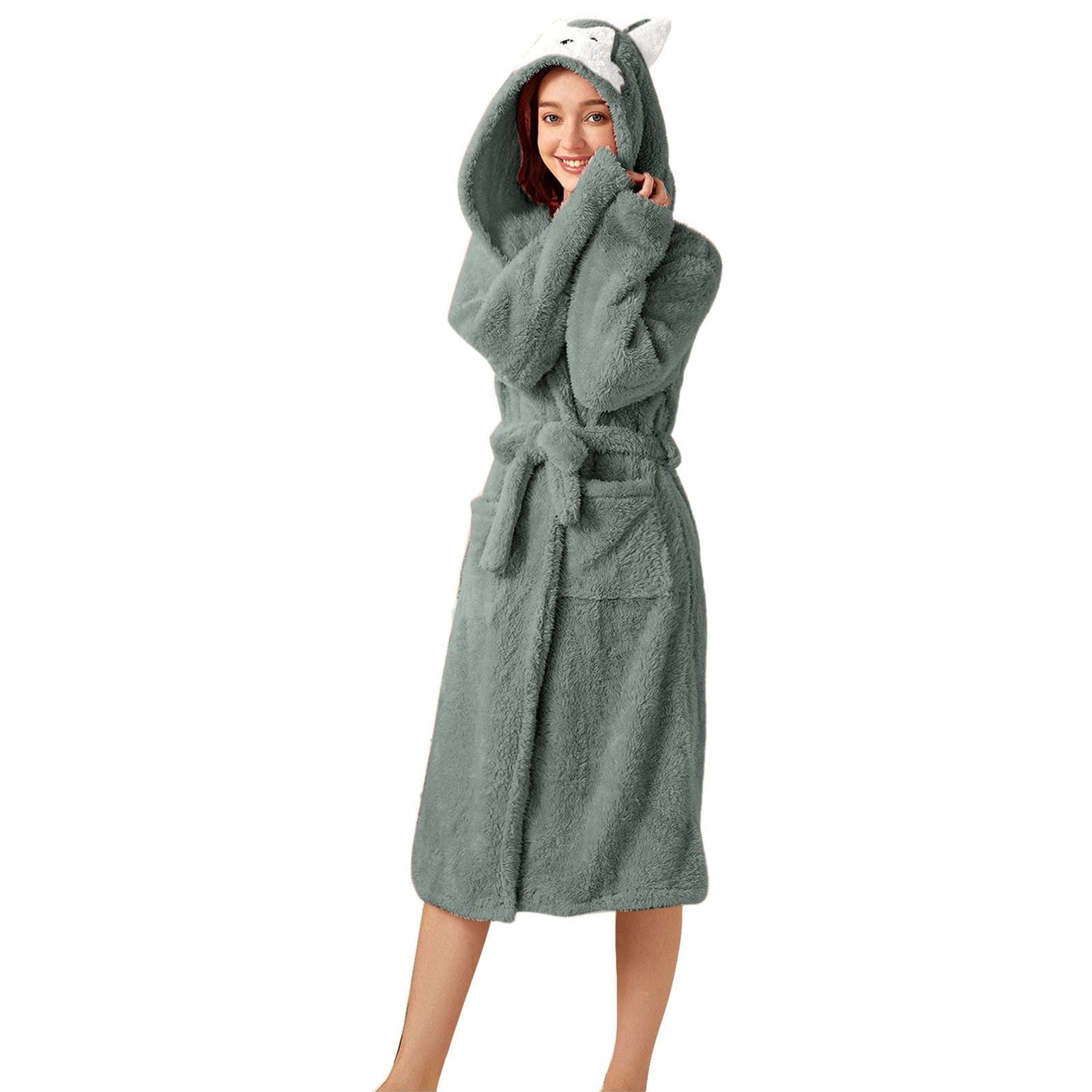 Clearance! robes for women terry cloth robes for women Women'S Double ...