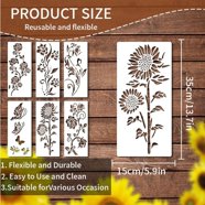 Simple Floral Spray Wall Stencil - DEE462 by DeeSigns - Walmart.com