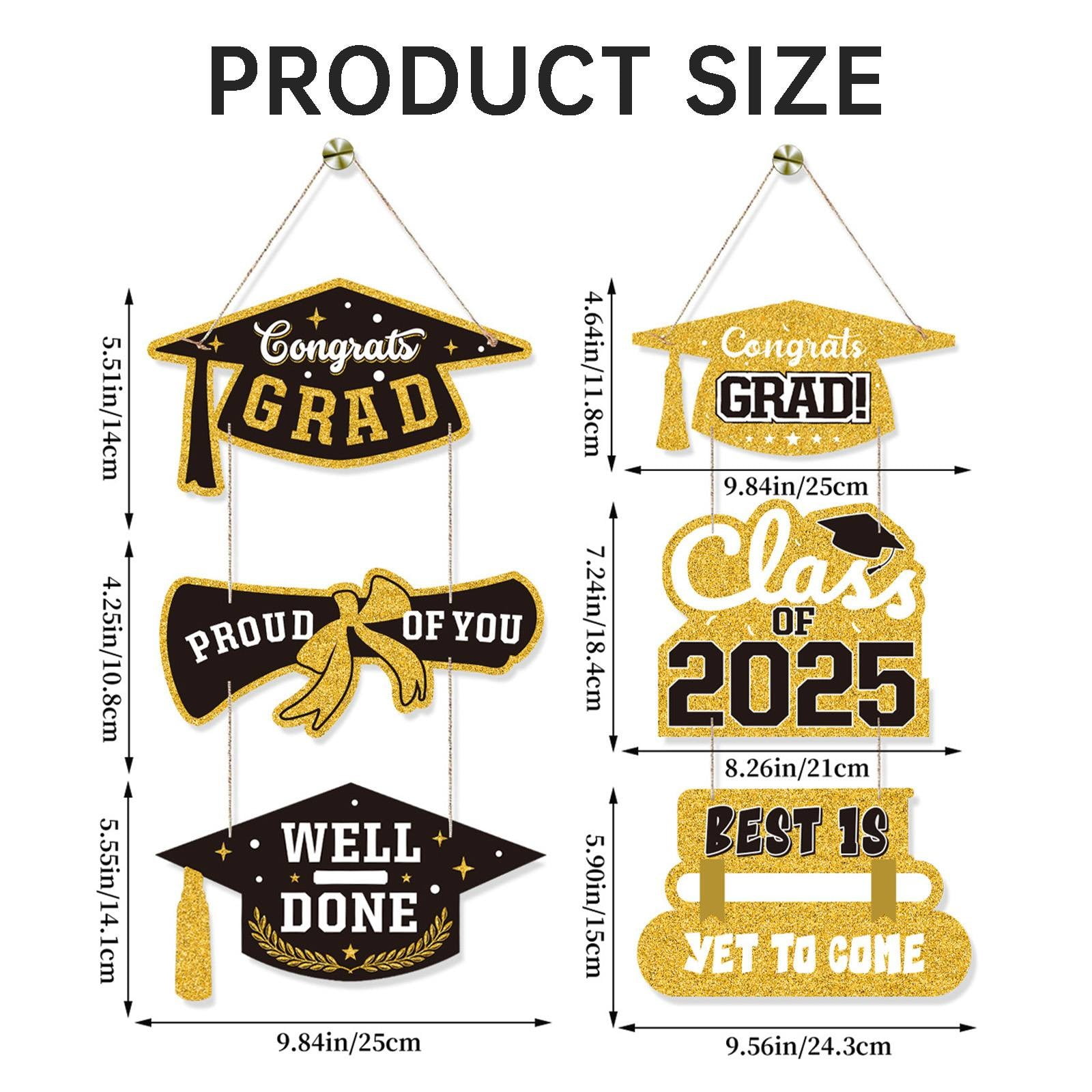 Clearance sell！ 2Pcs Graduation Door Hanger Decor Graduation Hanging ...