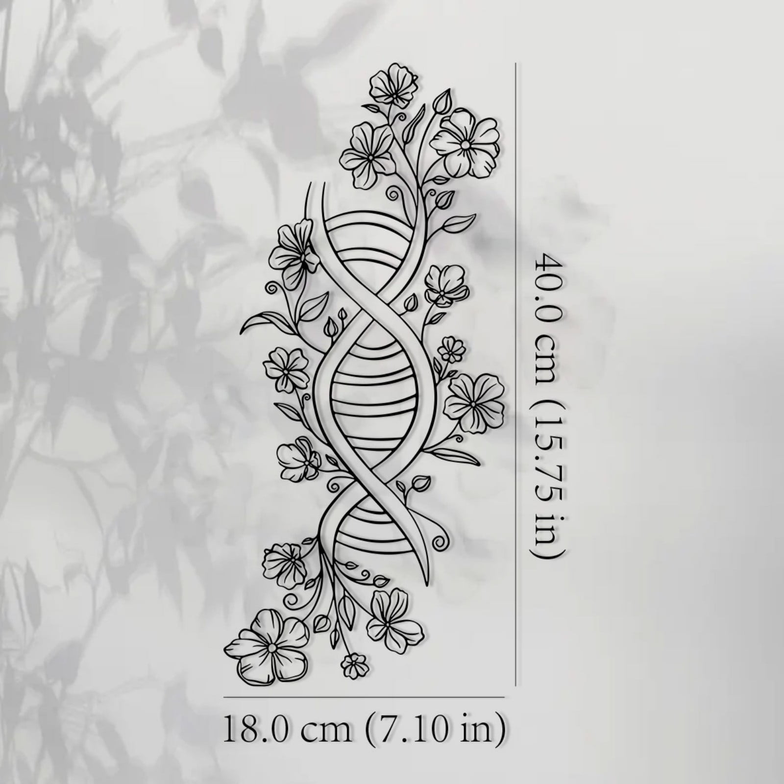 Clearance sell！ Personalized Floral DNA Metal Sign DNA Minimalism ...