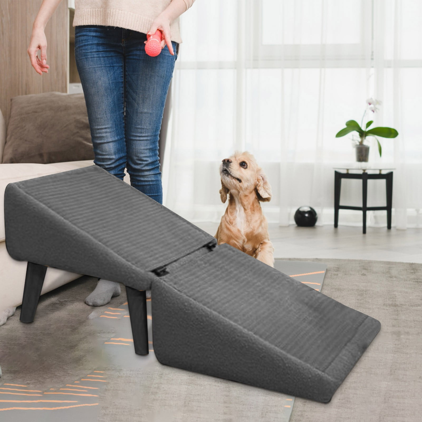 Clearance! the Ultimate Pet Friendly Multi Functional Ottoman Ramp with ...