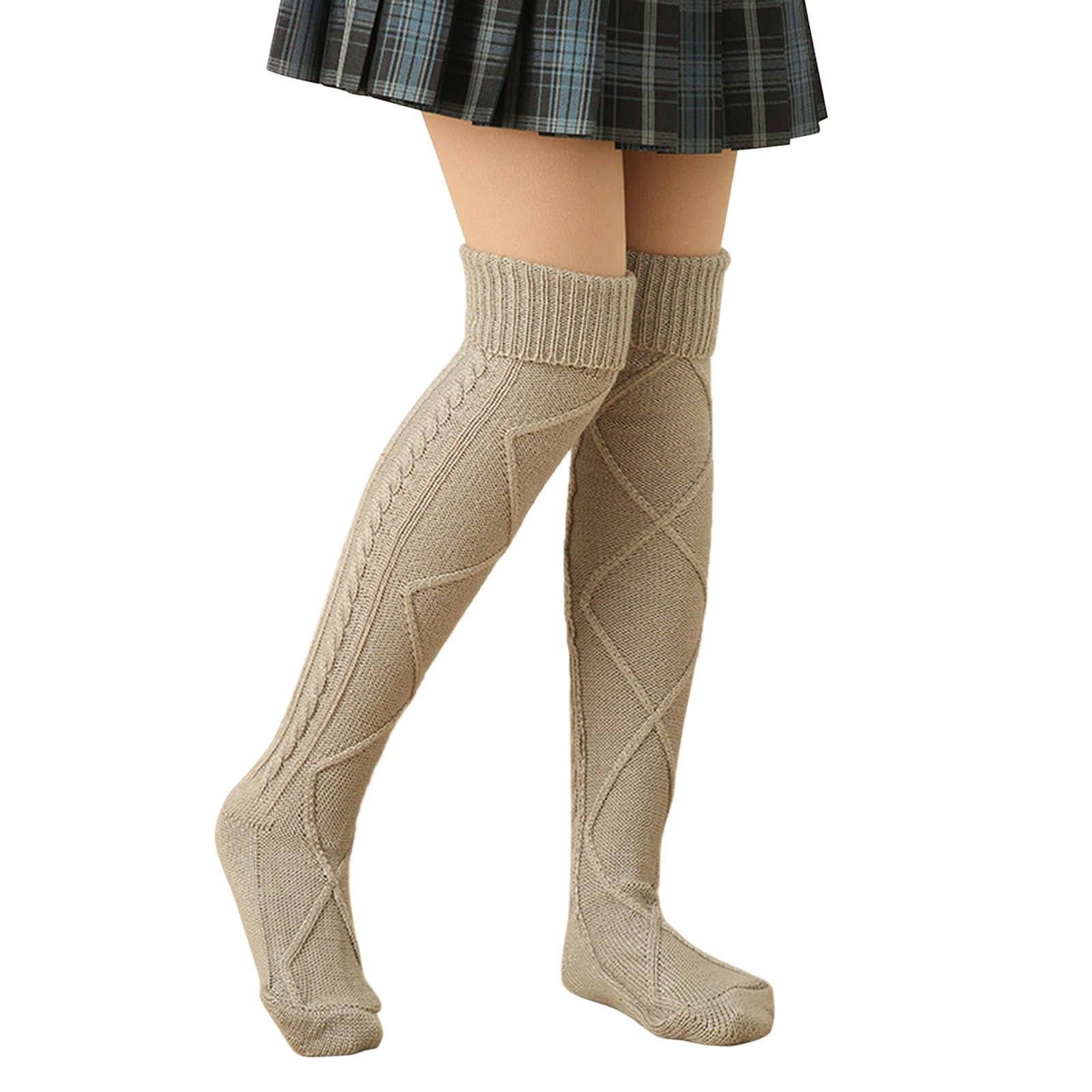 Clearance! thigh high stockings christmas stockings Women Casual Wool ...