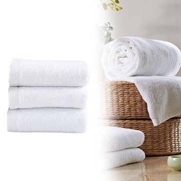 Hotel Style 6-Piece Egyptian Cotton Bath Towel Set, Arctic White ...