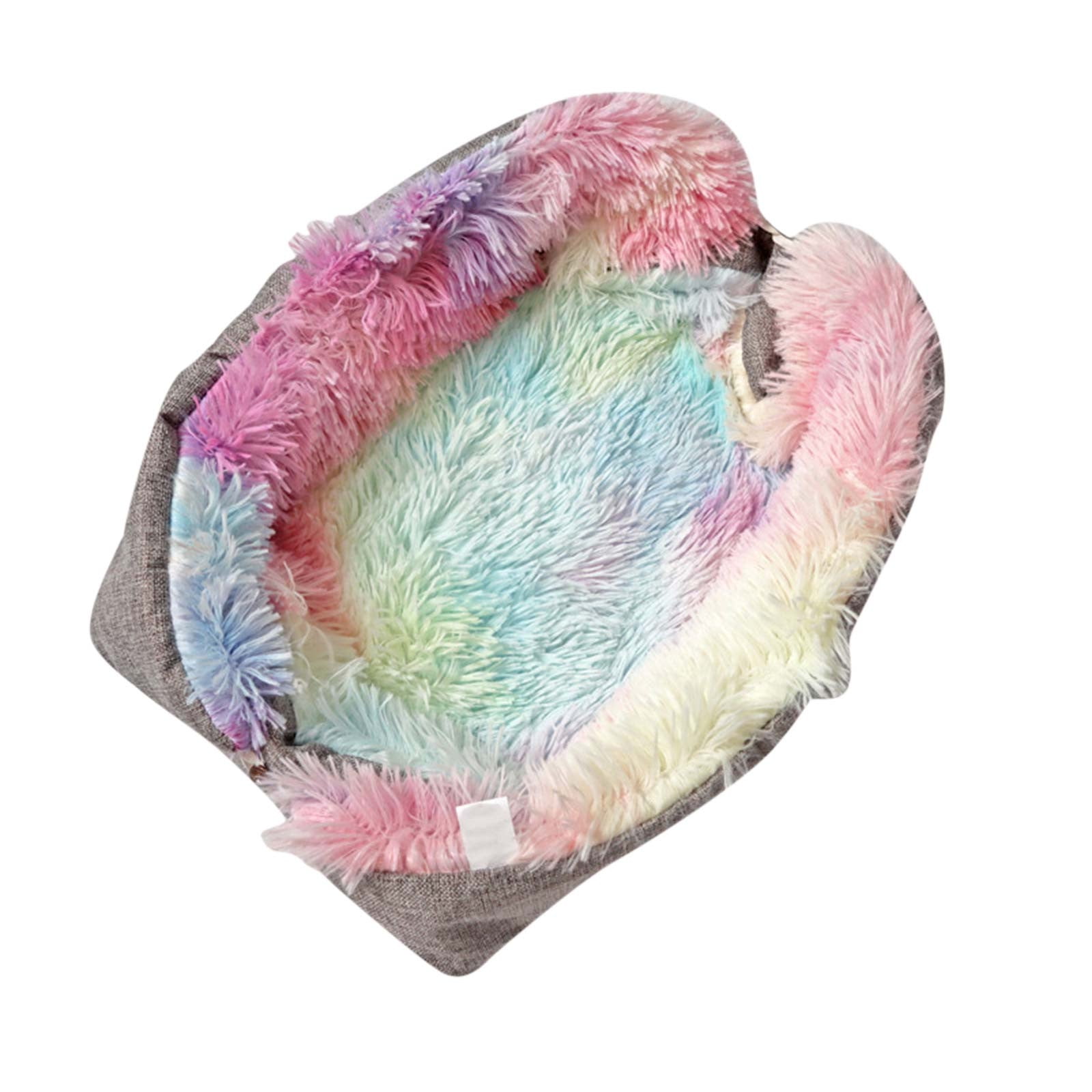 Clearance under $10 Machine Washable Plush Dog Bed Calming Dog Cat Bed ...