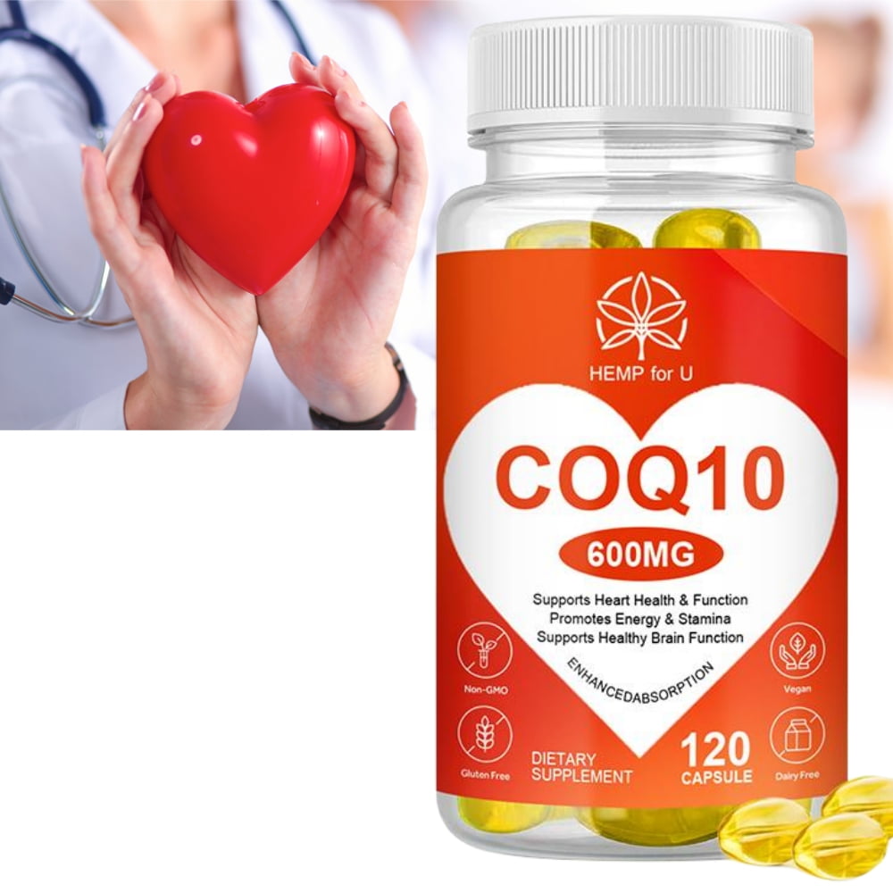 COQ10 Coenzyme Q10 600mg Softgels, Dietary Supplement for Heart Health ...